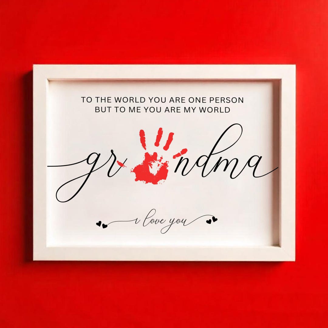 Printable Grandma Handprint, Mother's Day Handprint, Birthday Handprint ...