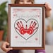 Valentine Handprint Art, Heart Keepsake Craft (PDF) - Etsy