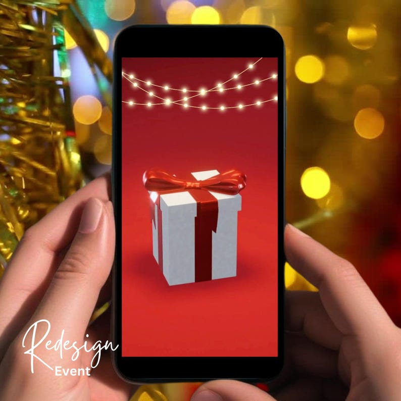 Editable Christmas Party Video Invitation, Electronic Invite (digital ...