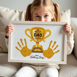 Printable Best Dad Ever Handprint, Father's Day Handprint Craft ...