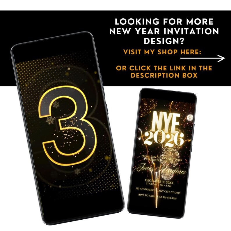 Editable New Year's Eve Party Invitation, NYE Invite (digital) - Etsy