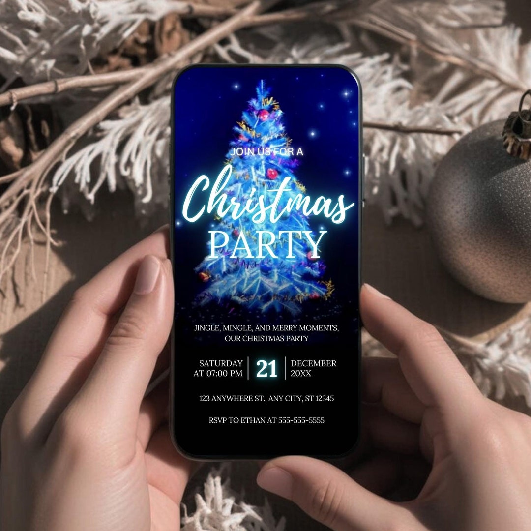 Christmas Birthday Party Invitation, Electronic Evite (digital Download ...