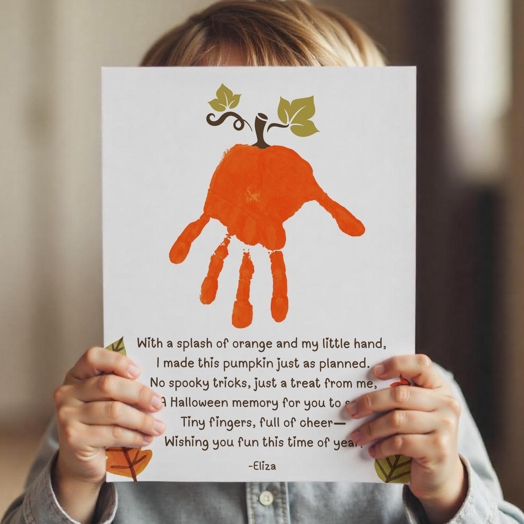 Printable Pumpkin Poem Handprint Art, Halloween Handprint, Halloween ...