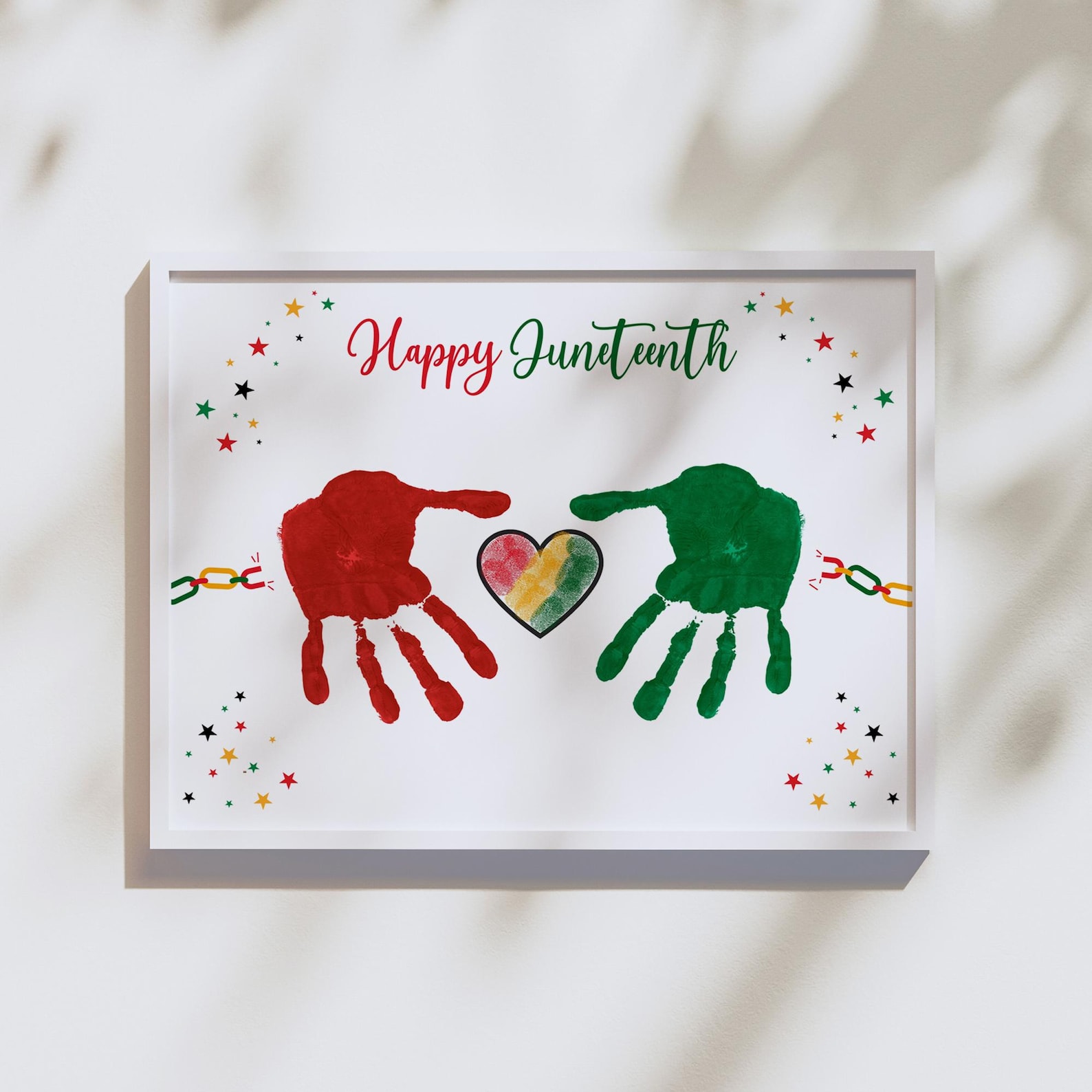 Printable Juneteenth Handprint, Freedom Day Handprint, Preschool ...