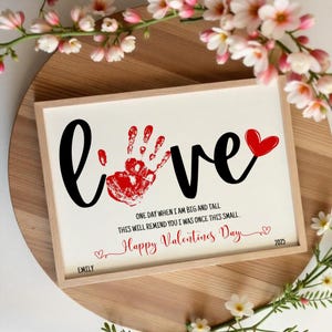 Printable Valentines Day Handprint Art, Valentines Love Craft ...