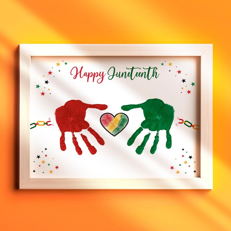 Printable Juneteenth Handprint, Freedom Day Handprint, Preschool ...