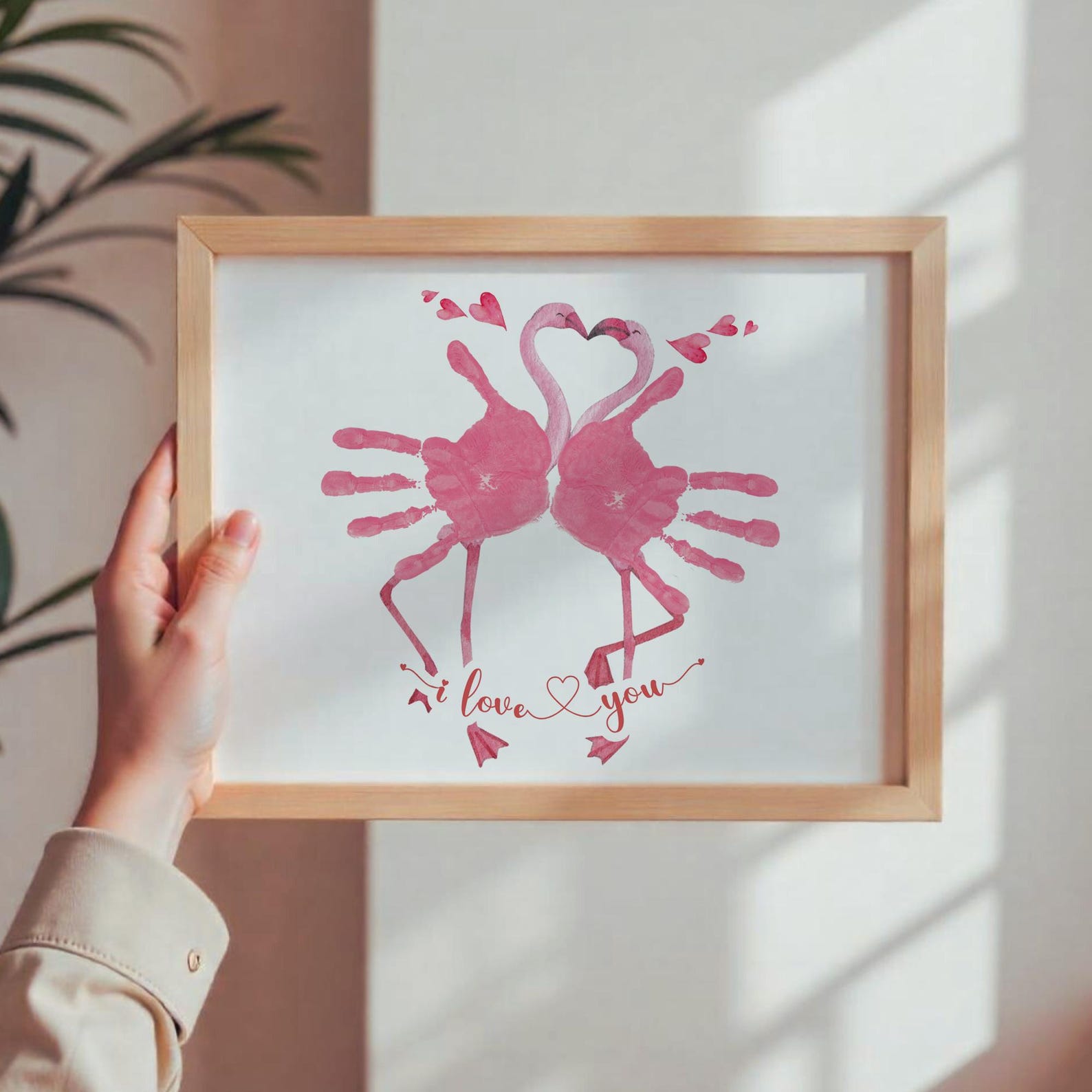 Printable Handprint Art, Flamingo Handprint Craft, Birthday Handprint ...