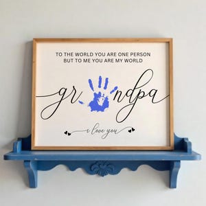 Printable Grandpa Handprint, Birthday Handprint Art, Father's Day ...