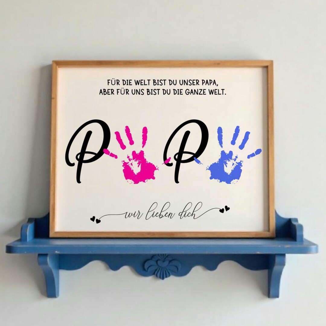 Printable German Papa Handprint, Father's Day Handprint, Birthday Papa ...