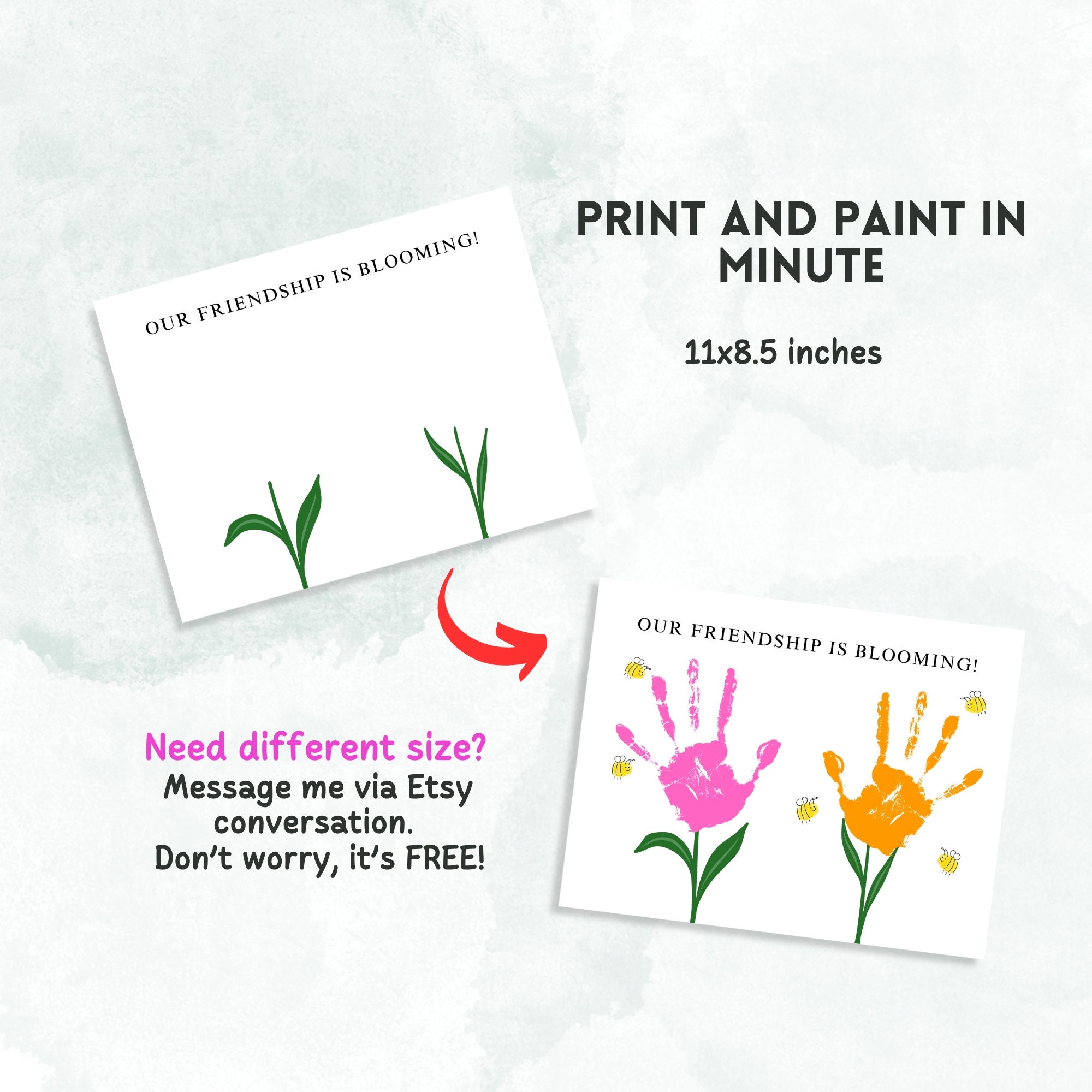 Friendship Handprint, Bestfriend Gift, Friendship Day, Friend Gift ...