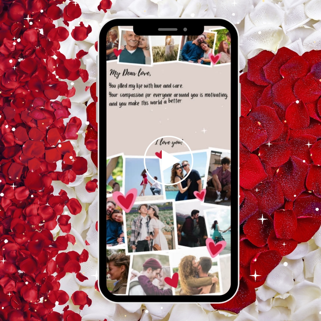 Editable Unique Couple Occasion Video Invitation, Animated Valentine's ...