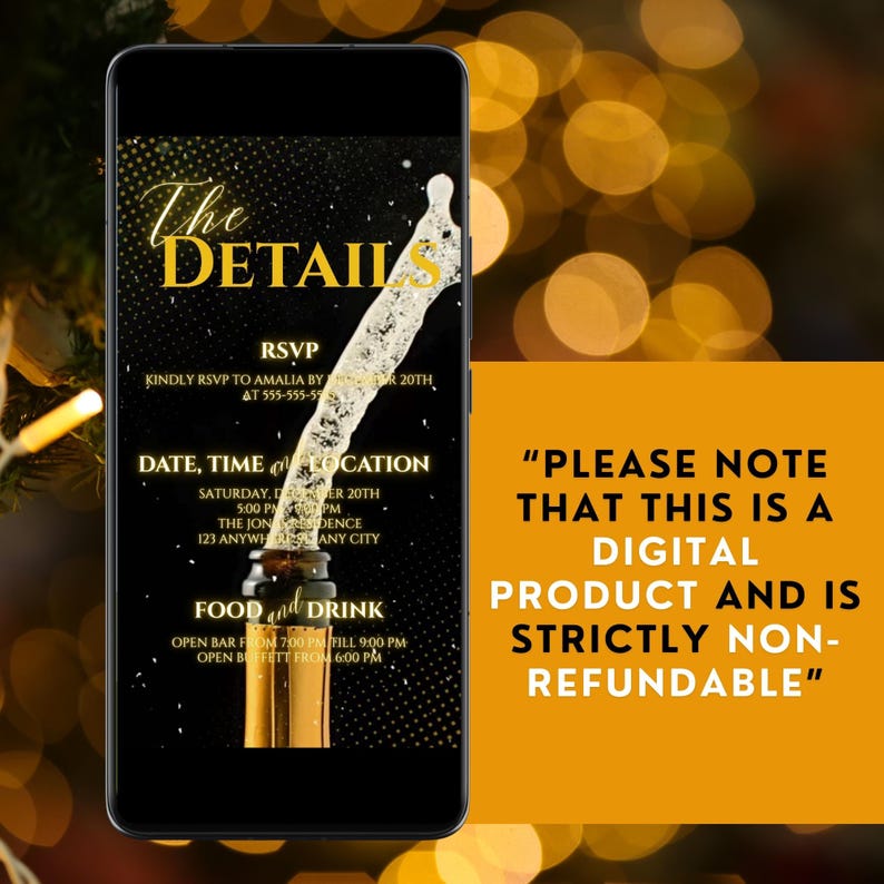 Editable Christmas Party Evite, Electronic Invitation (digital) - Etsy