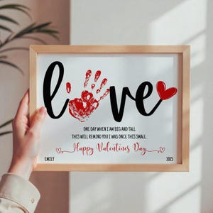 Printable Valentines Day Handprint Art, Valentines Love Craft ...