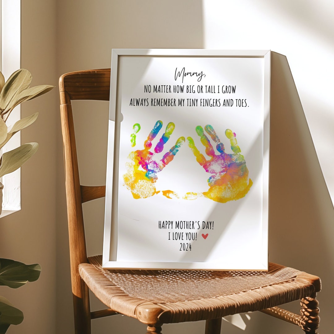 Mother's Day Handprint Craft Gift Kids Art Activity Baby Art Kit for ...