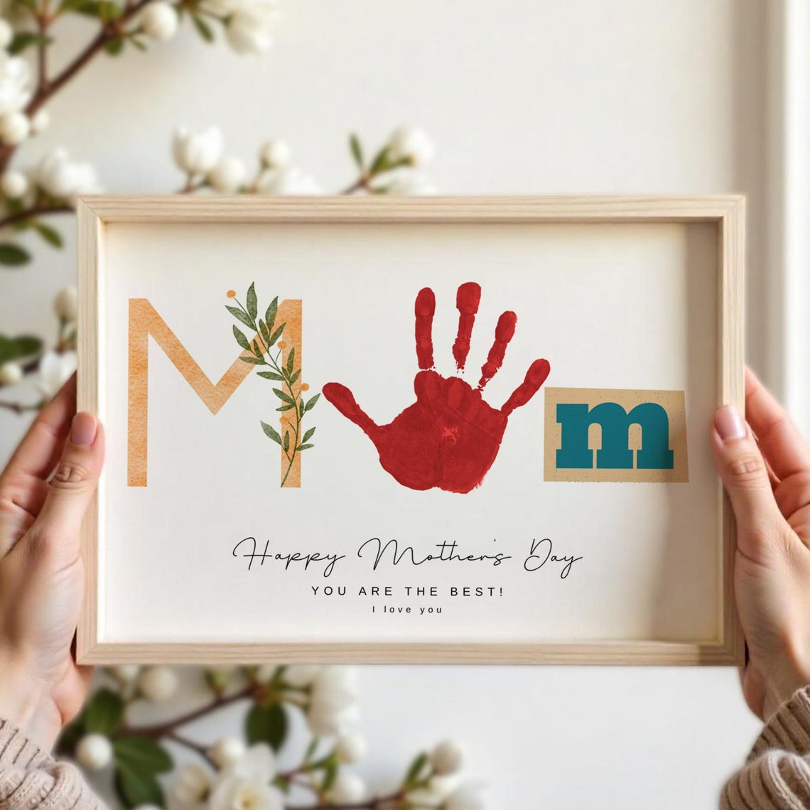 Printable Mothers Day Handprint, Mom Handprint, Mother's Day Art ...
