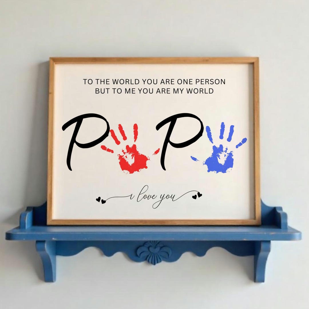 Printable Papa Handprint, Father's Day Handprint, Birthday Handprint ...