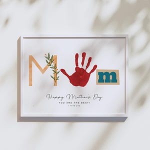 Printable Mothers Day Handprint, Mom Handprint, Mother's Day Art ...