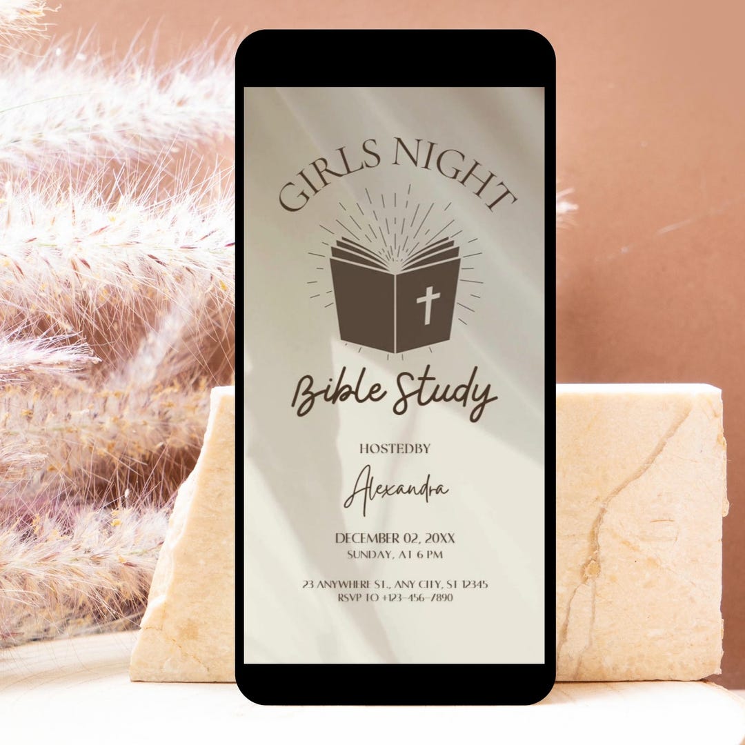 Editable Bible Study Invitation, Girls Night Bible Invite, Digital ...