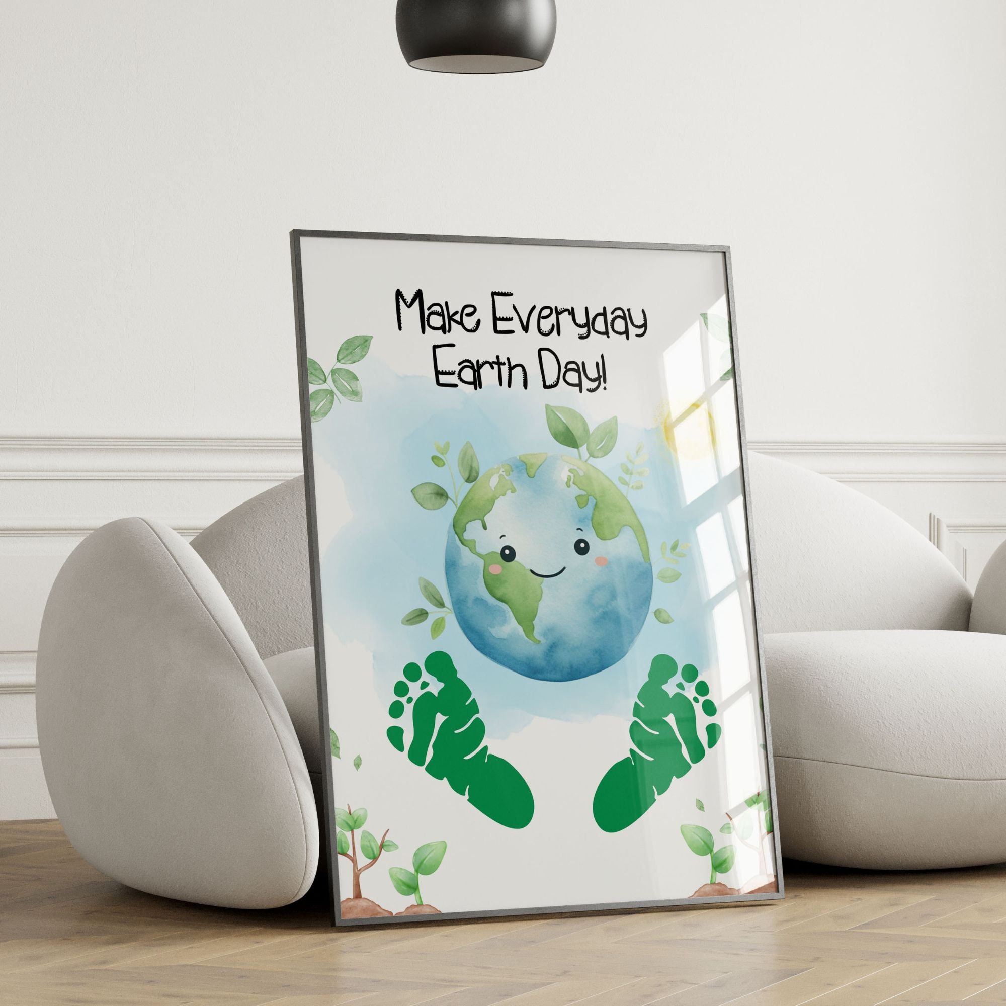 Earth Day Craft for Kids Activity Preschool Footprint Art for School ...