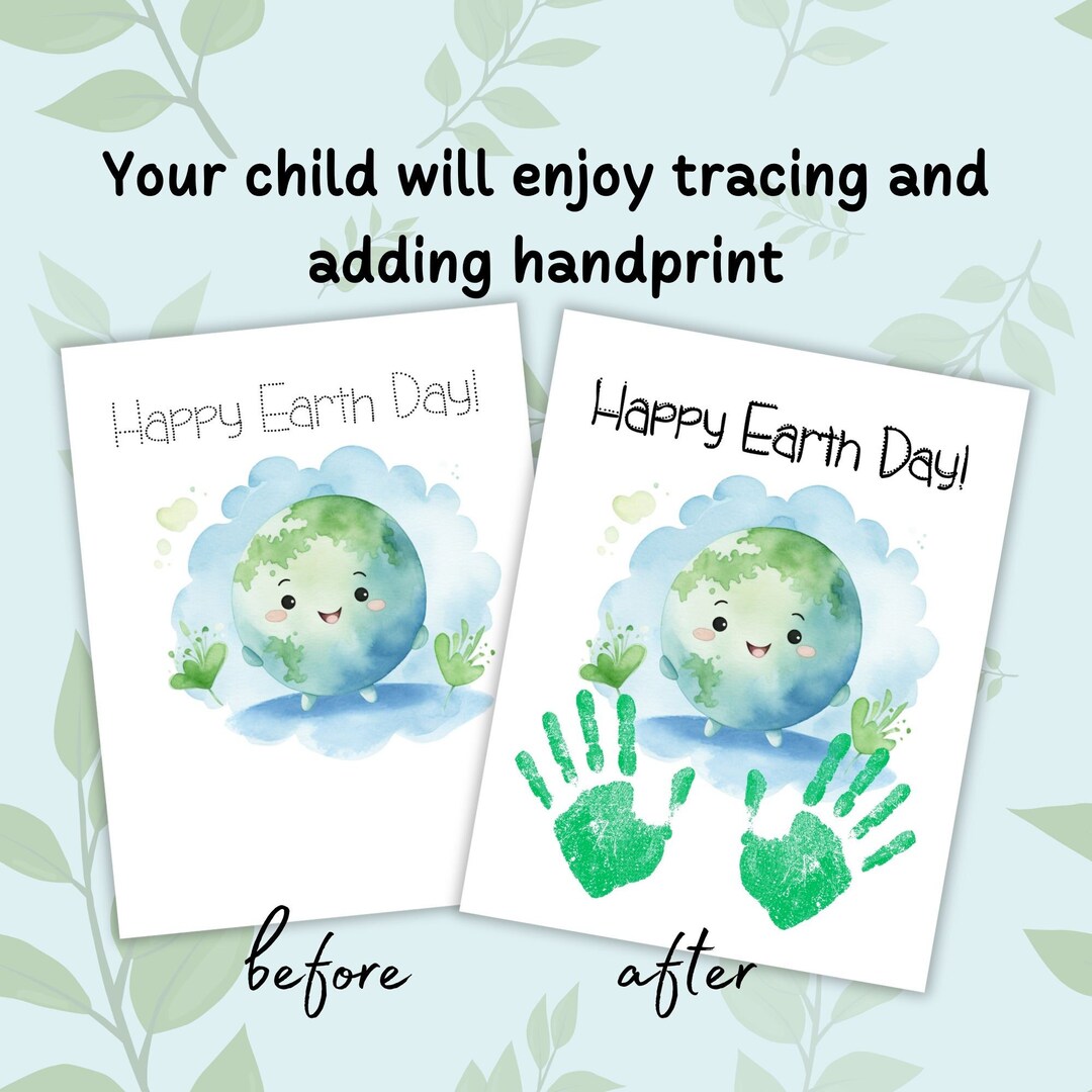Earth Day Craft Handprint for Toddler Happy Earth Day Activity for Kids ...