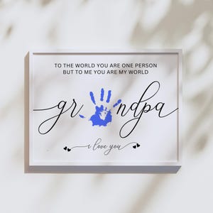 Printable Grandpa Handprint, Birthday Handprint Art, Father's Day ...