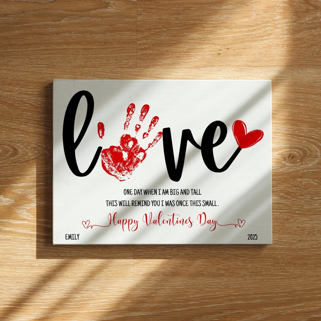 Printable Valentines Day Handprint Art, Valentines Love Craft ...