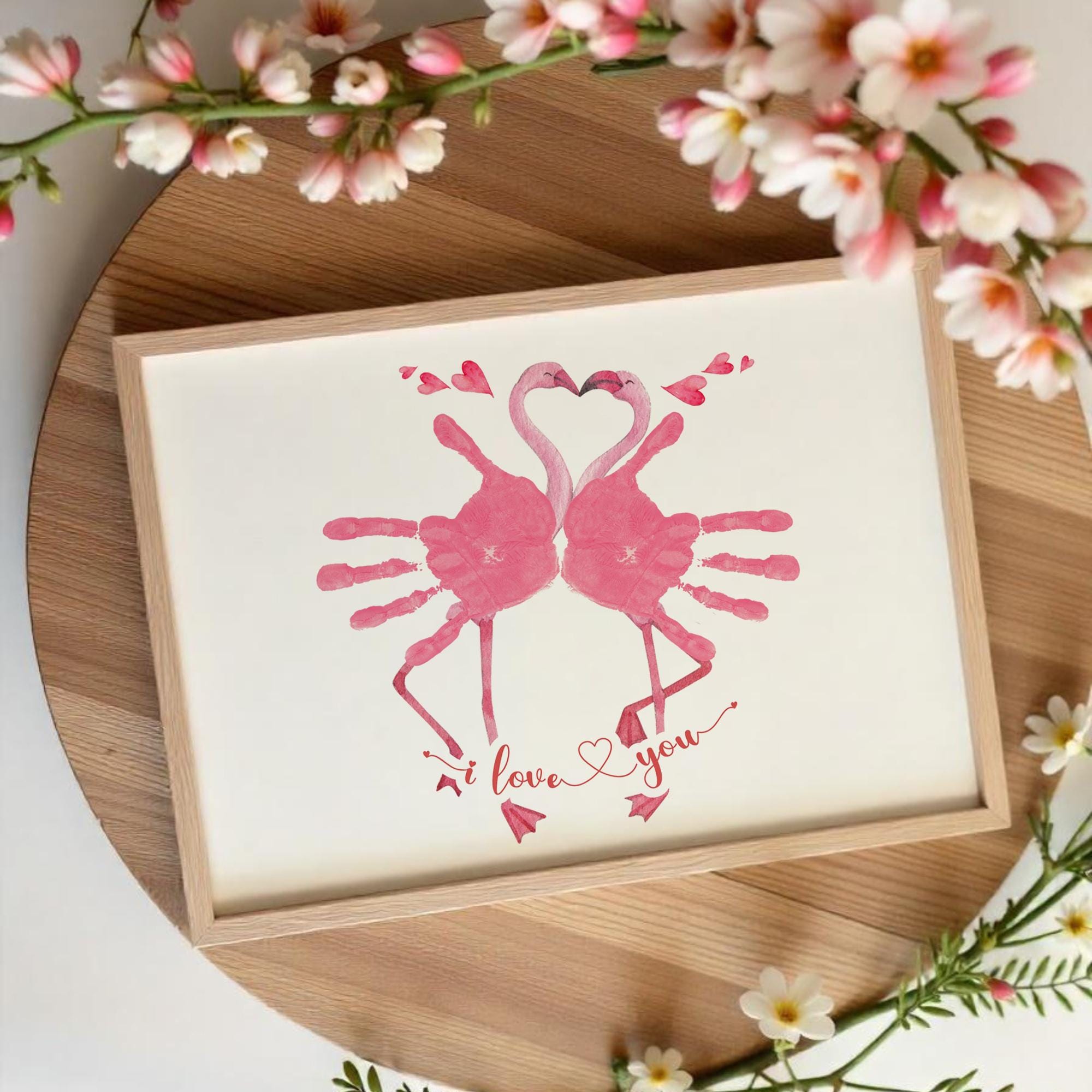 Printable Handprint Art, Flamingo Handprint Craft, Birthday Handprint ...