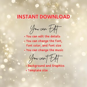 Editable Save the Date Christmas Invitation, Christmas Party Invitation ...