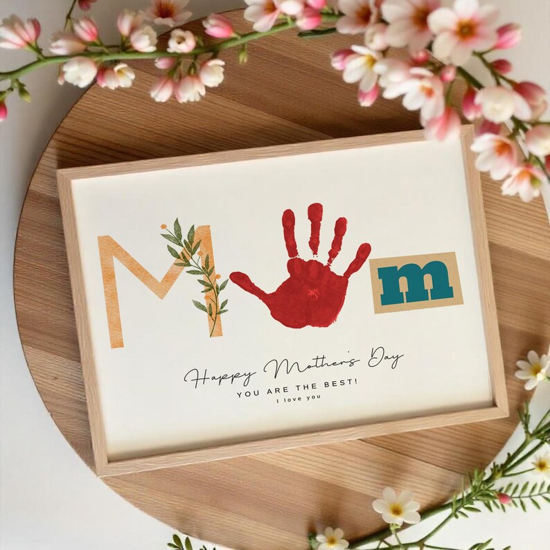 Printable Mothers Day Handprint, Mom Handprint, Mother's Day Art ...