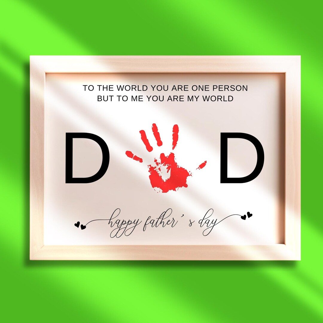 Father's Day Handprint, Dad Handprint Art, Father's Day Birthday ...