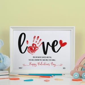 Printable Valentines Day Handprint Art, Valentines Love Craft ...