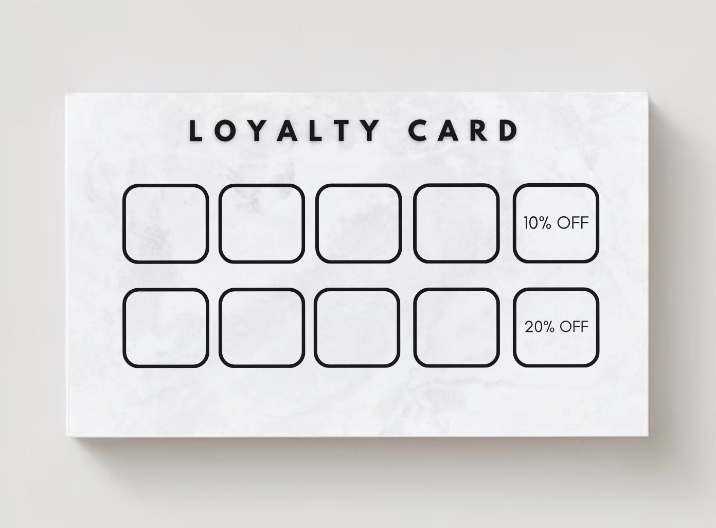 Editable Loyalty Card Template, Punch Card, Editable Rewards Card ...