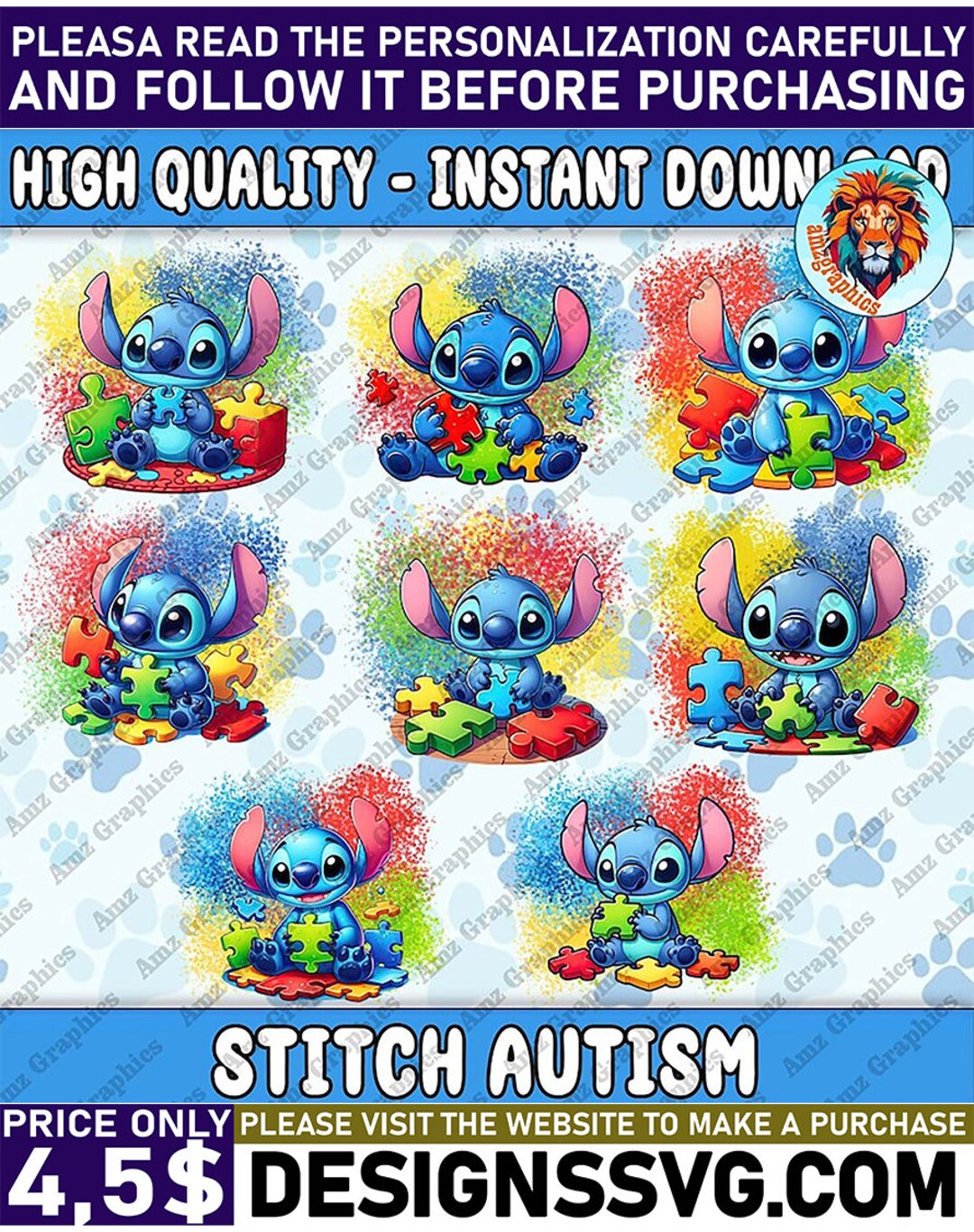 8 Funny Autism Cartoon Png Bundle, Autism Awareness Png, Awareness Png ...