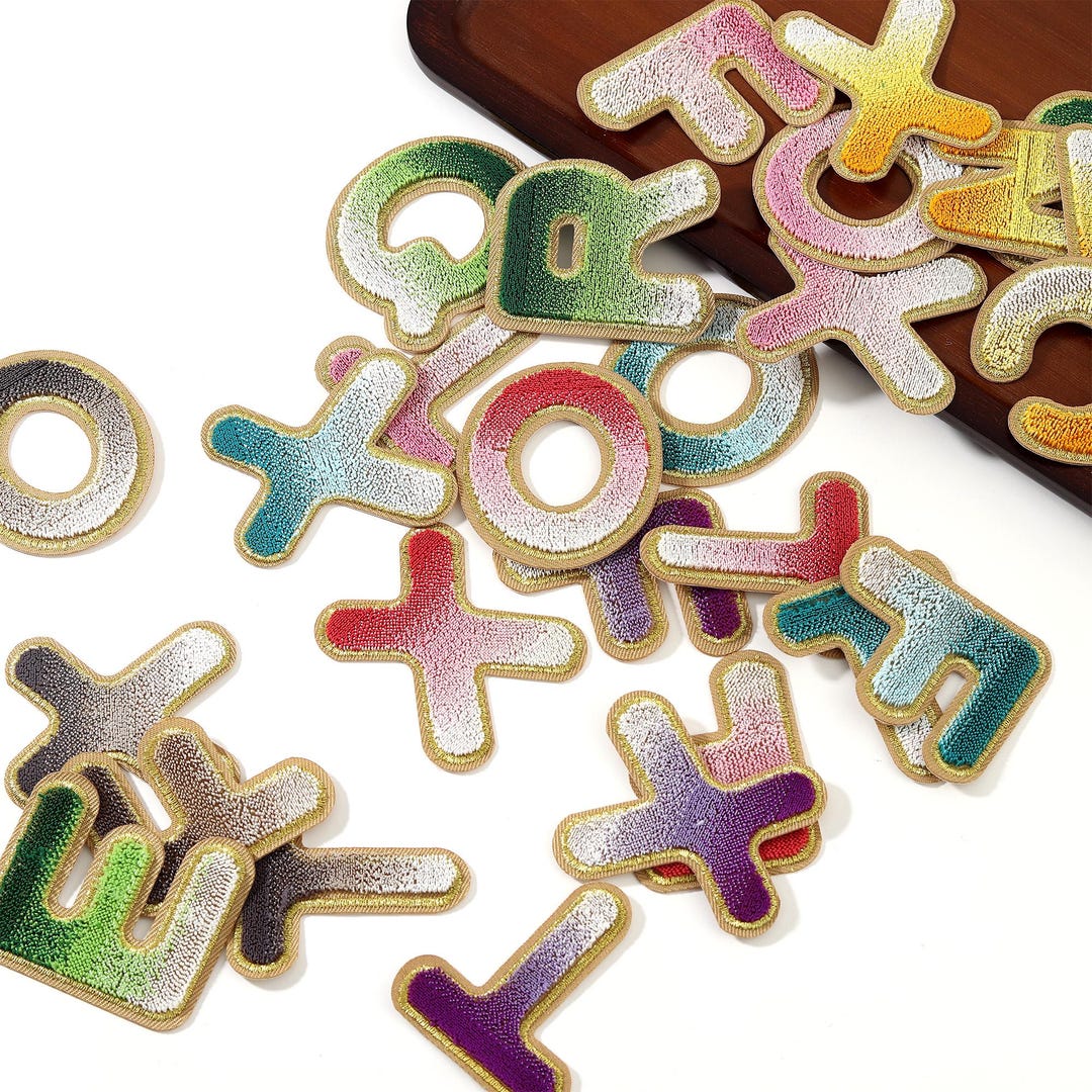 7-color Letter Patches - Gradient Letter Patches, Iron-on or Sew-on ...