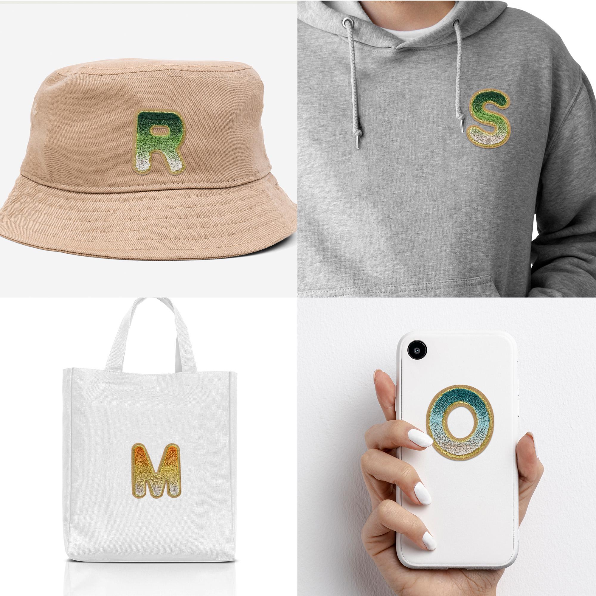 7-color Letter Patches Gradient Letter Patches, Iron-on or Sew-on ...