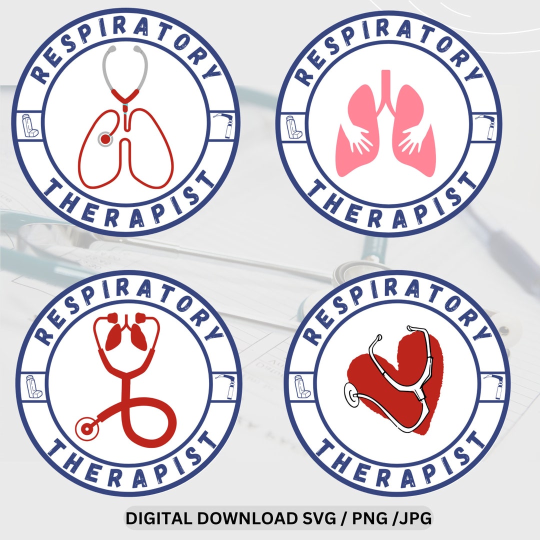 Respiratory Therapist Emblem, Logo, PNG Art Piece, Badge, Respiratory ...