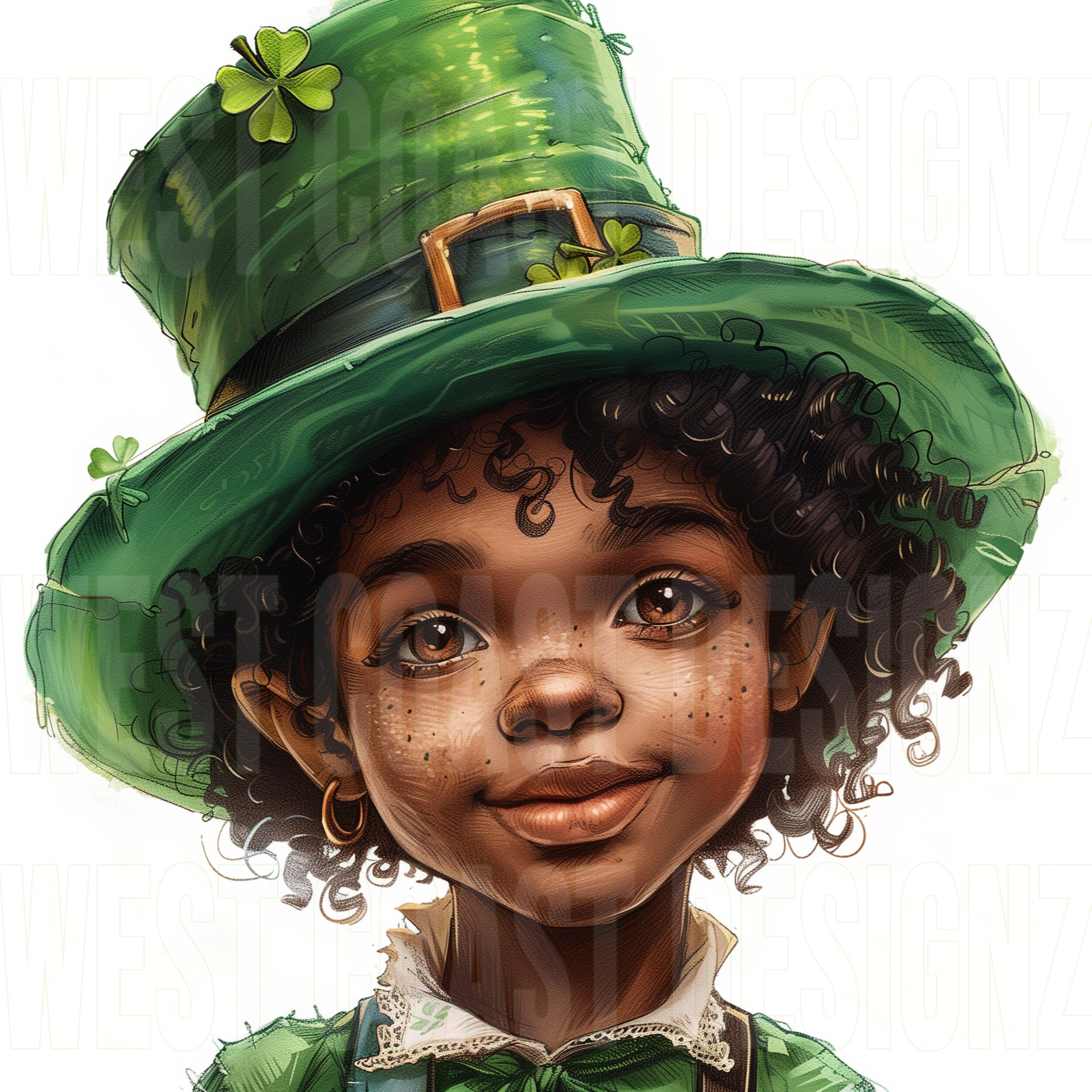 Black Leprechaun Children Bundle 1, St. Patrick's Day, 8 Ai Generated ...
