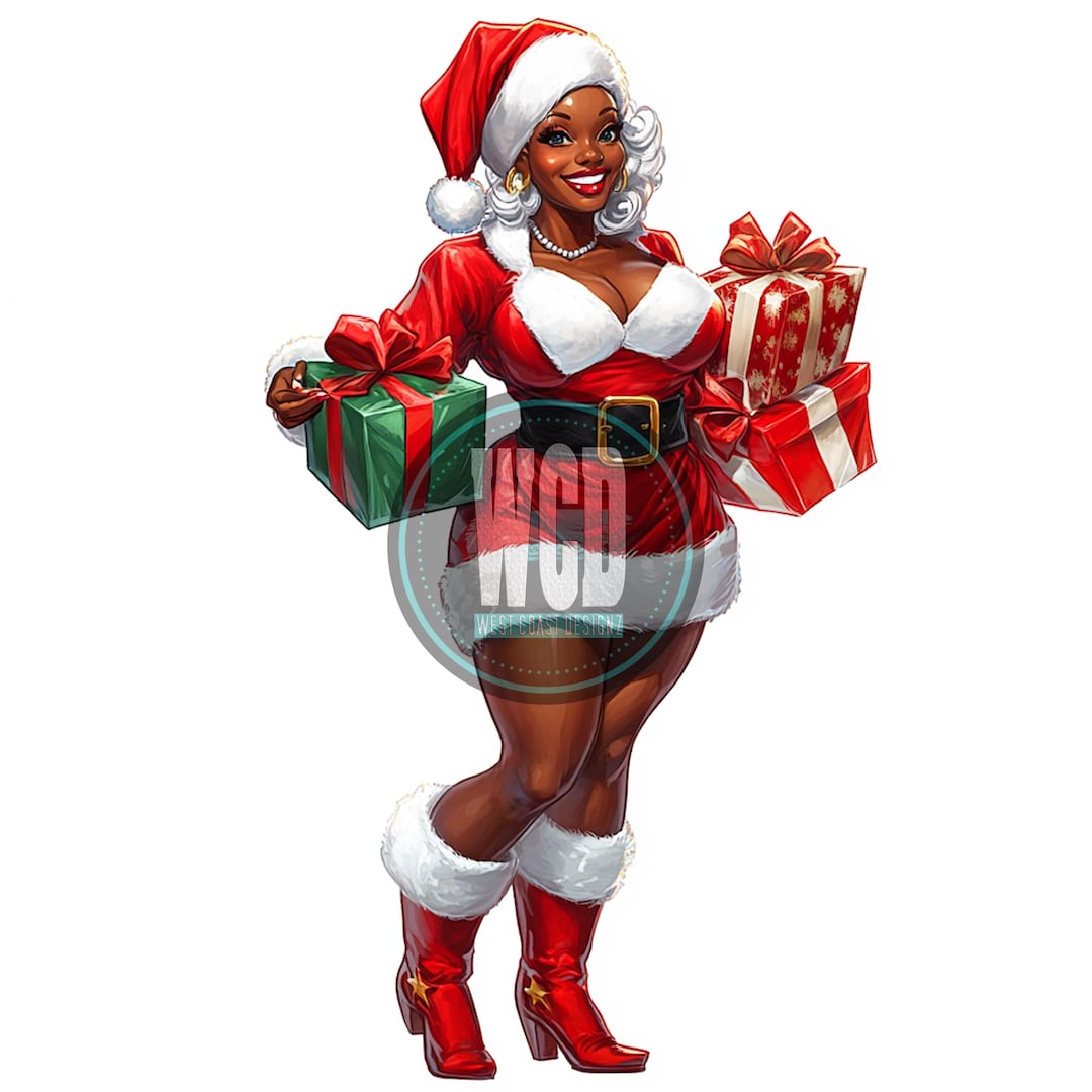 Black Mrs. Claus 2, African American Mrs. Claus, Amazing Ai Art Images, JPEG, High Resolution ...
