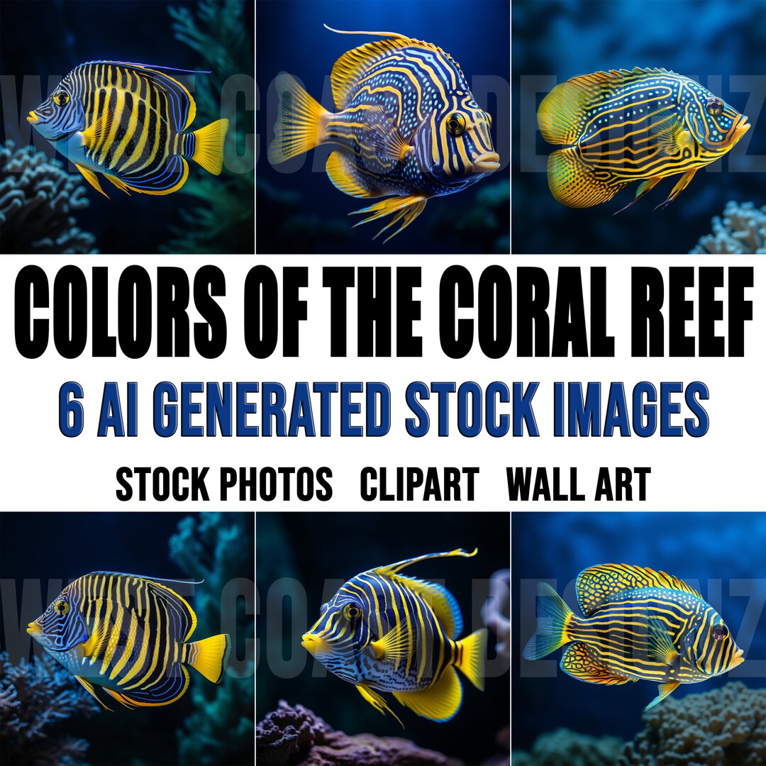 Colors of the Coral Reef 1, 6 Ai Generated Stock Photos of Colorful Sea ...
