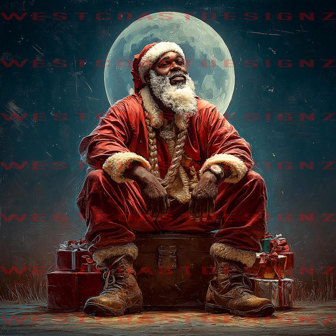 Black Santa 4, African American Santa Claus, Amazing Ai Generated Art ...