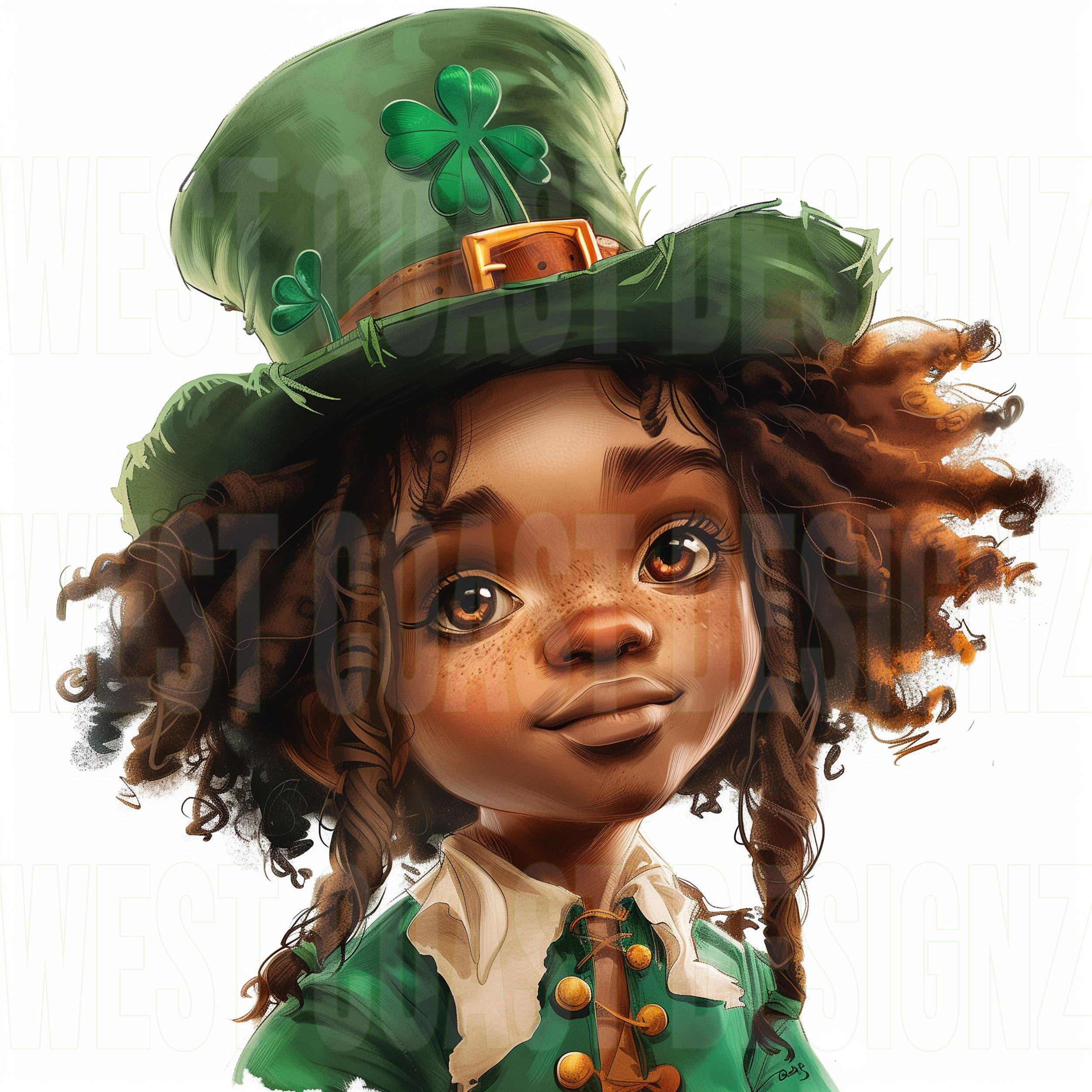 Black Leprechaun Children Bundle 1, St. Patrick's Day, 8 Ai Generated ...