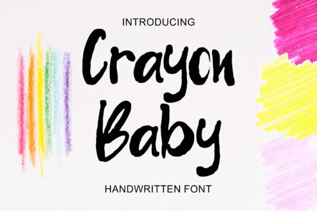Crayon Baby Font, Signature Font, Cricut Font, Thin Font, Modern Font ...