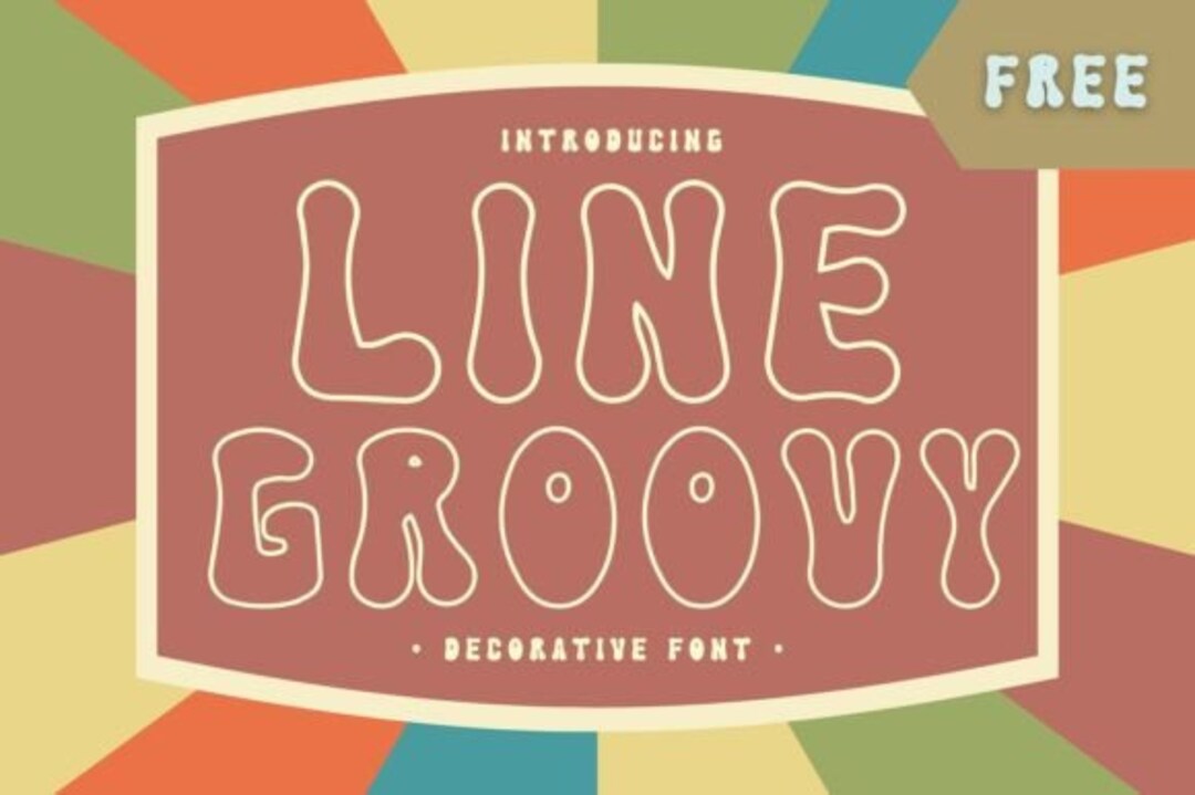 Line Groovy Font, Cute Groovy Fonts, Casual Font, Modern Font, Fonts ...