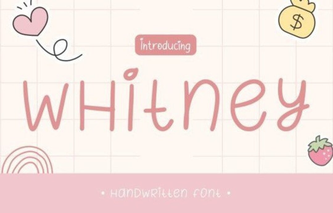 Whitney Font, Cute Note Fonts, Casual Font, Modern Font, Fonts for ...