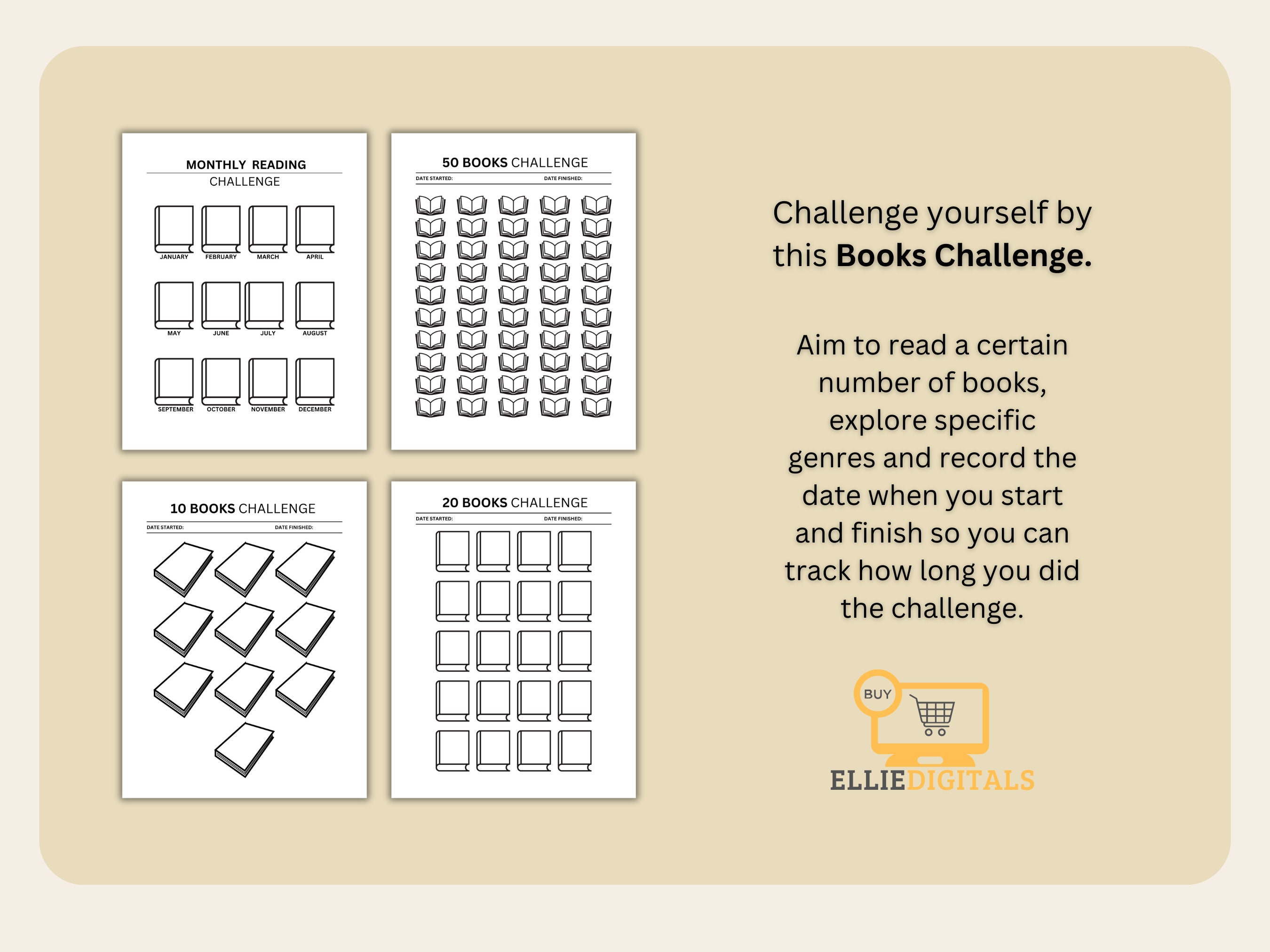 Reading Tracker Printable Book Planner Book Tracker Reading Habit ...