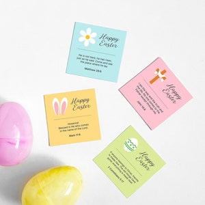 Printable Easter Cards | Easter Basket Egg Filler Bible Verse for ...