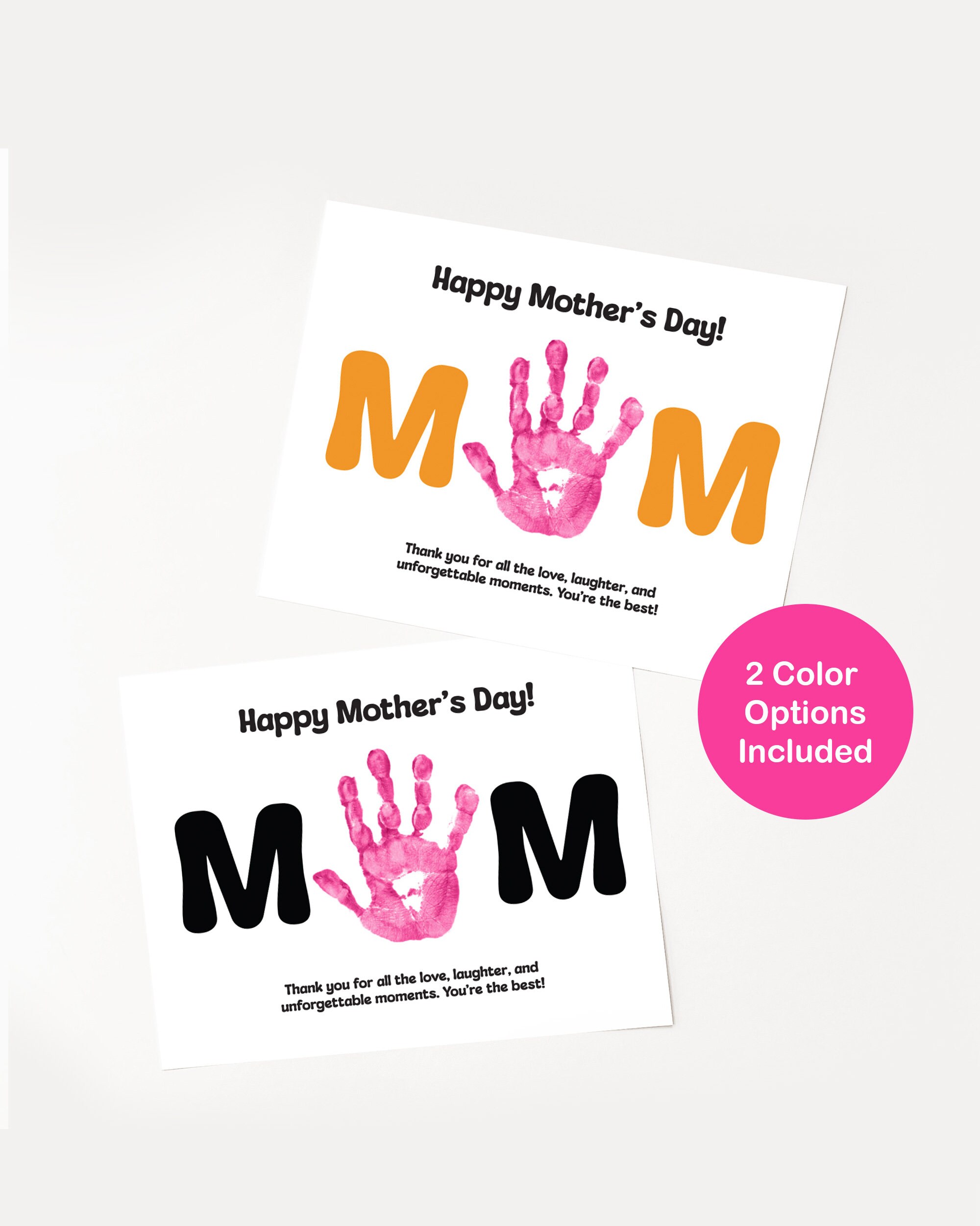 Mother's Day Handprint Art Printable DIY Personalized Gift for Mom ...