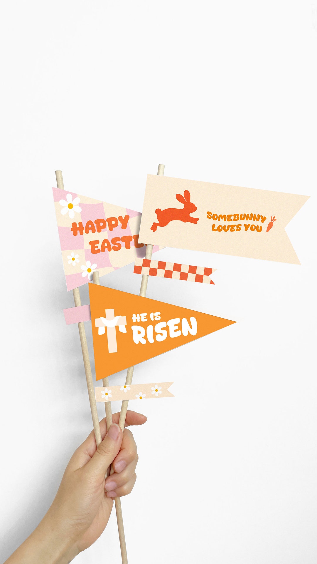 Printable Easter Pennant Flag | Easter Basket Flag | Easter Decor ...