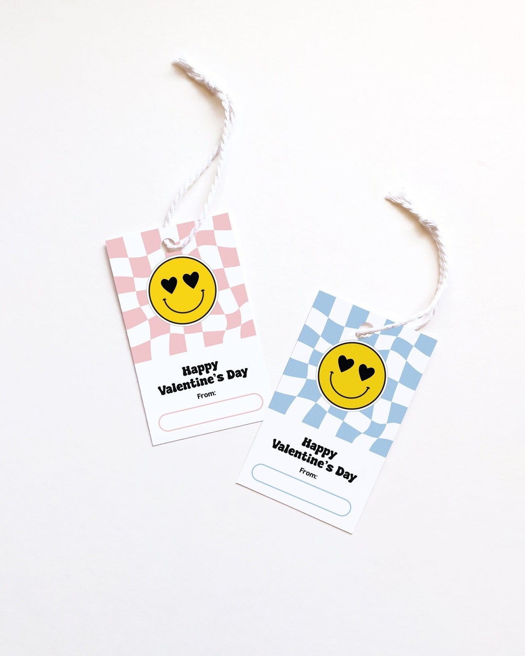 Smiley Face Valentine's Day Gift Tag | Favor Tag | Instant Digital ...