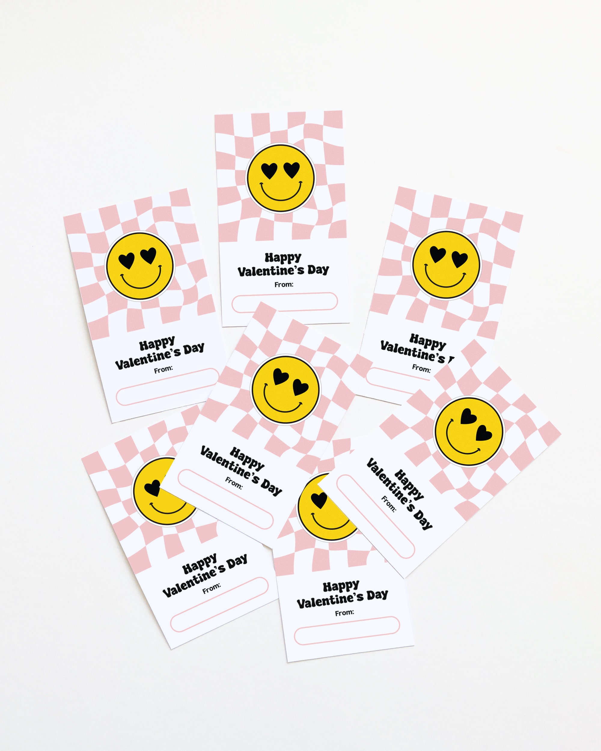 Smiley Face Valentine's Day Gift Tag | Favor Tag | Instant Digital ...
